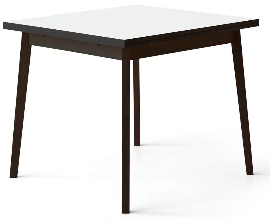 Černo-bílý rozkládací jídelní stůl v dubovém dekoru Hammel Single, 90 x 90 cm