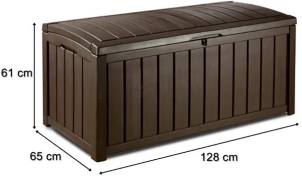 KETER GLENWOOD 390L Zahradní úložný box 128 x 65 x 61 cm, grafit 17193522