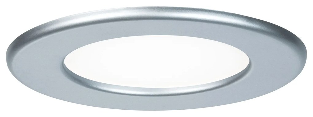 Paulmann 92070 Quality Line Panel IP44, 6W LED, 4000K, matný chrom, prům. 11,5cm