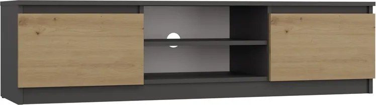 TV stolek Malwa 140 antracit/dub artisan