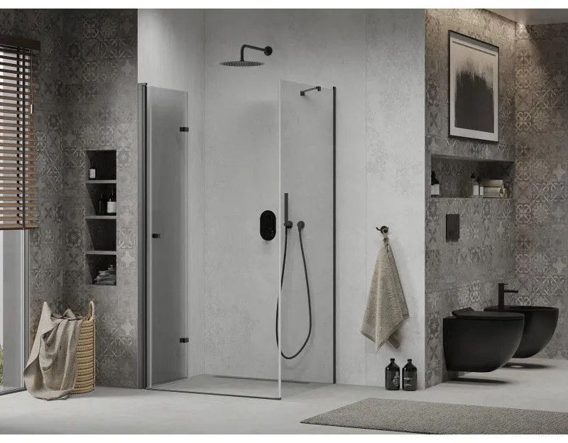 Mexen Lima sprchový kout 70x80 cm, průhledná, černá, 856-070-080-70-00
