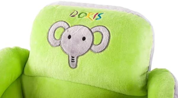 Mluvící a zpívající houpačka zelený slon