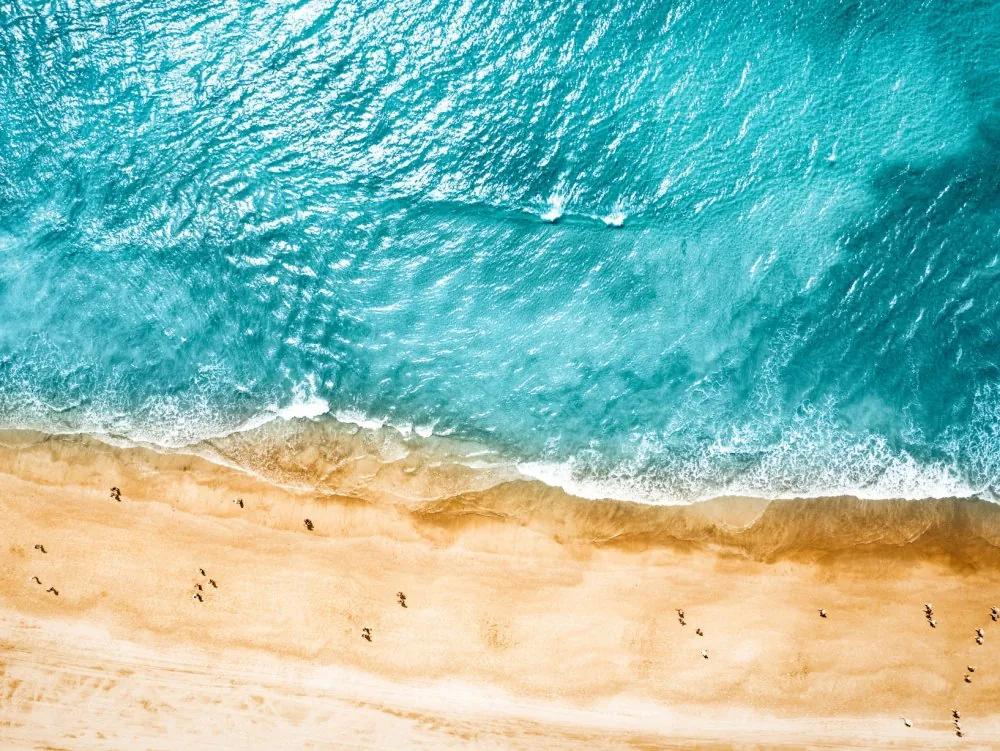 Vícedílný obraz Letecký Pohled Na Oceán A Pláž Nedostatek Nedostatek Přírodní plátno 80x60