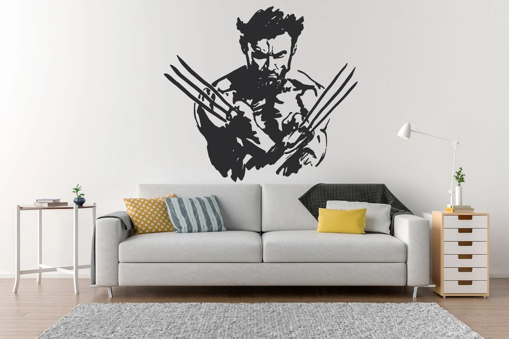 Lepy.cz Samolepka na zeď Wolverine Velikost (šířka x výška): 50x45cm, Barevná varianta: Jemná růžová