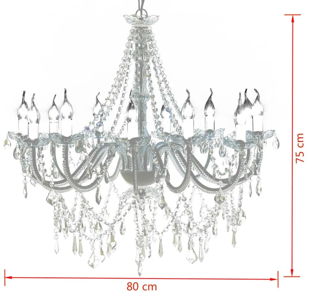vidaXL Lustr s 1600 křišťálovými ověsky