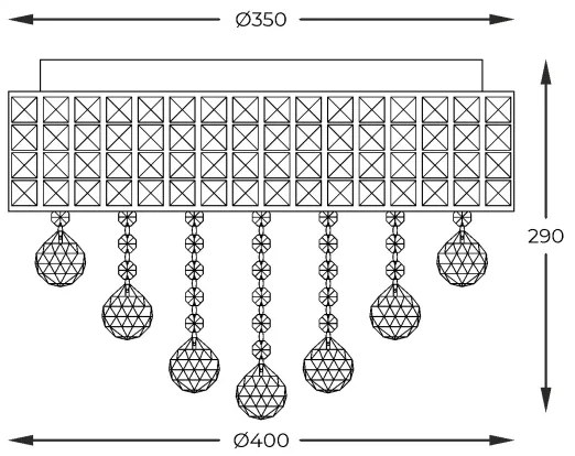 Zuma Line 19027-M - Stropní svítidlo CAPRI 6xG9/25W/230V chrom