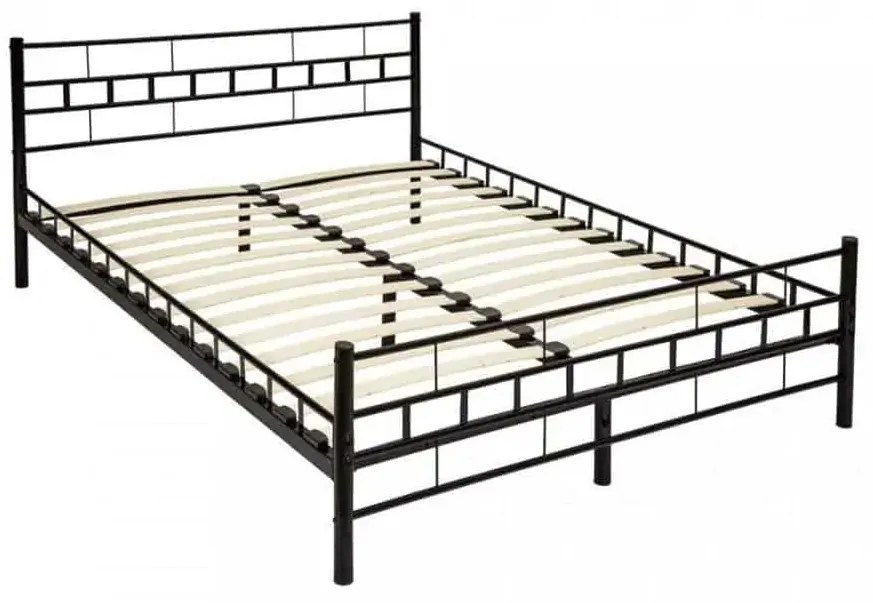 Tempo Kondela Černá postel TAJGI 180x200