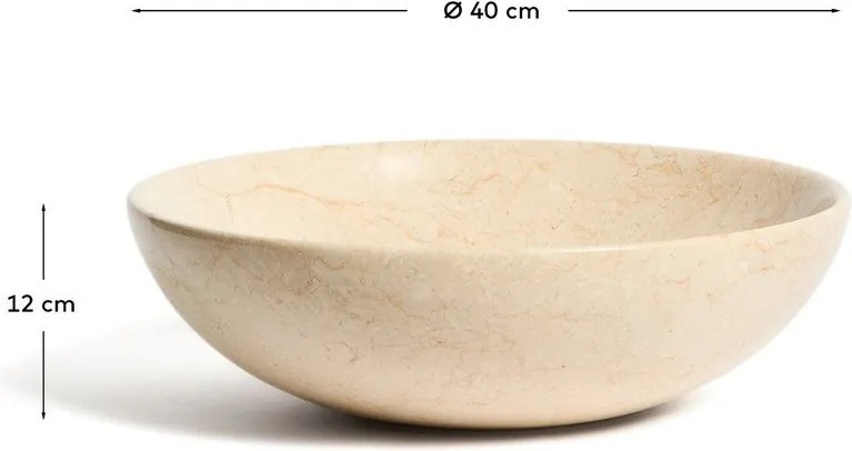 Béžové kamenné kulaté umyvadlo ø 40 cm Darnen – Kave Home