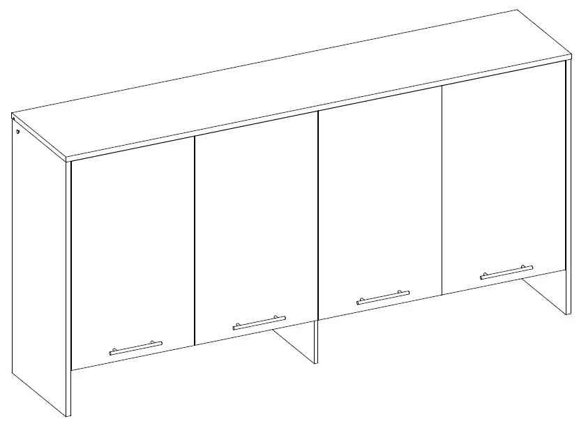 Dig-Net Nástavba Concept CP-11 - bílý mat, 215 x 108 cm
