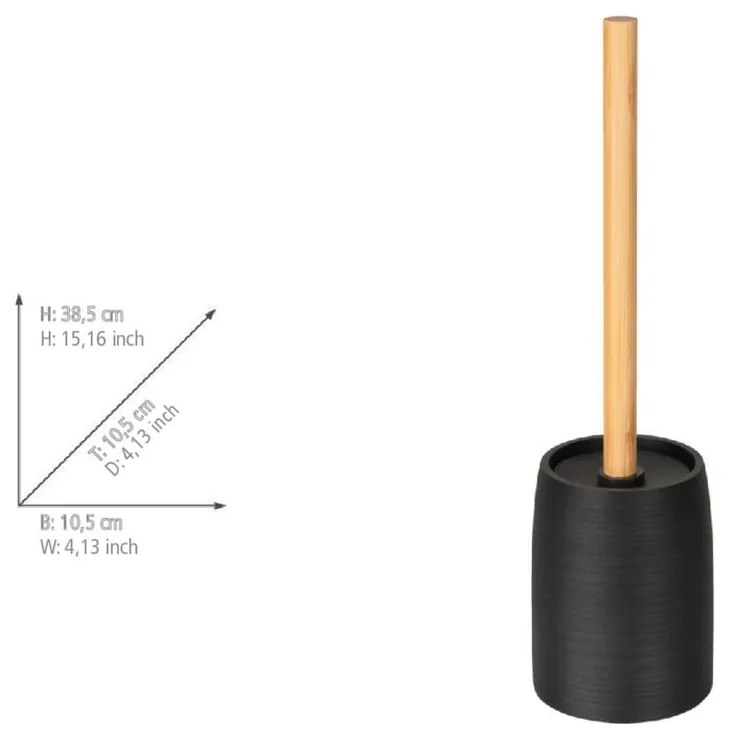 Černá WC štětka z polyresinu Altavalle – Wenko