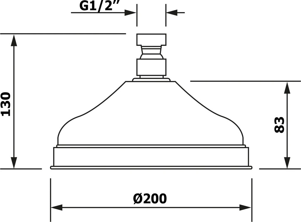 Reitano Rubinetteria Reitano Rubinetteria, ANTEA hlavová sprcha, průměr 200mm, bronz, SOF2006