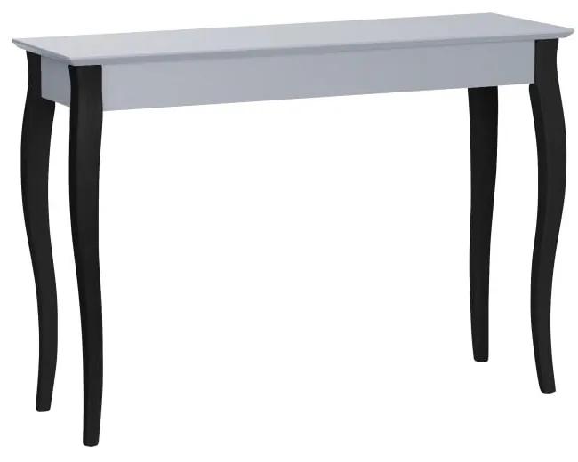 Tmavě šedý konzolový stolek s černými nohami Ragaba Lilo, šířka 105 cm