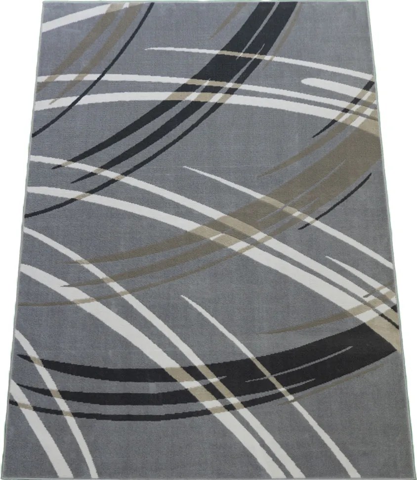 BE Koberec Lotus 9304 GREY - šedý obdélníkový Rozměr: 50x80 cm