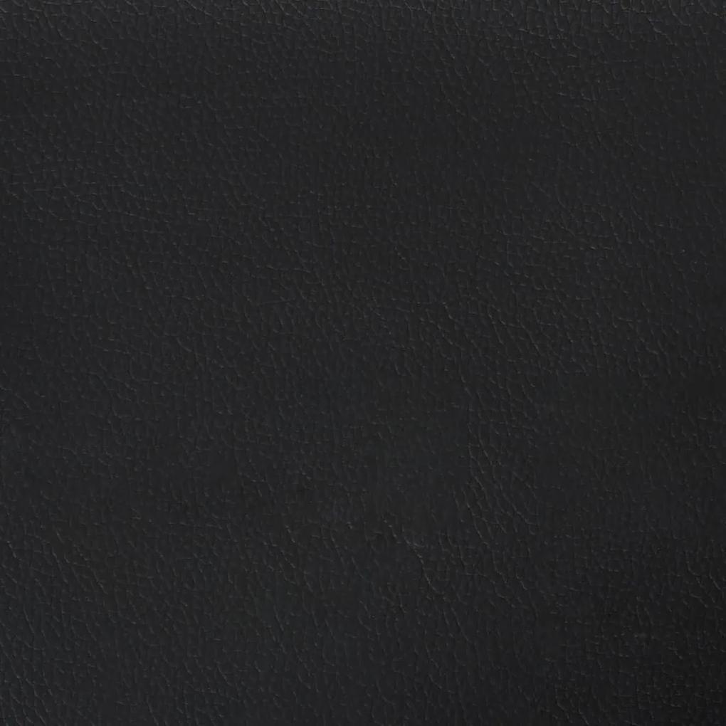 vidaXL 2místná pohovka s polštáři 140 cm umělá kůže [3200930] Barva: Černá