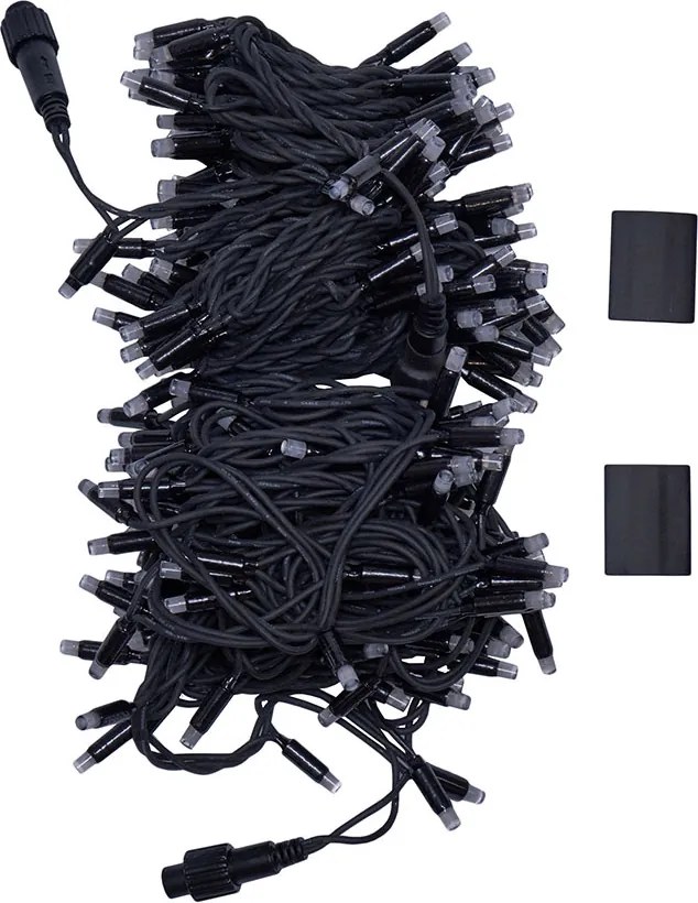 Easy Fix RGB LED světelný řetěz, 20 m, venkovní, 200 diod, černý kabel, IP67