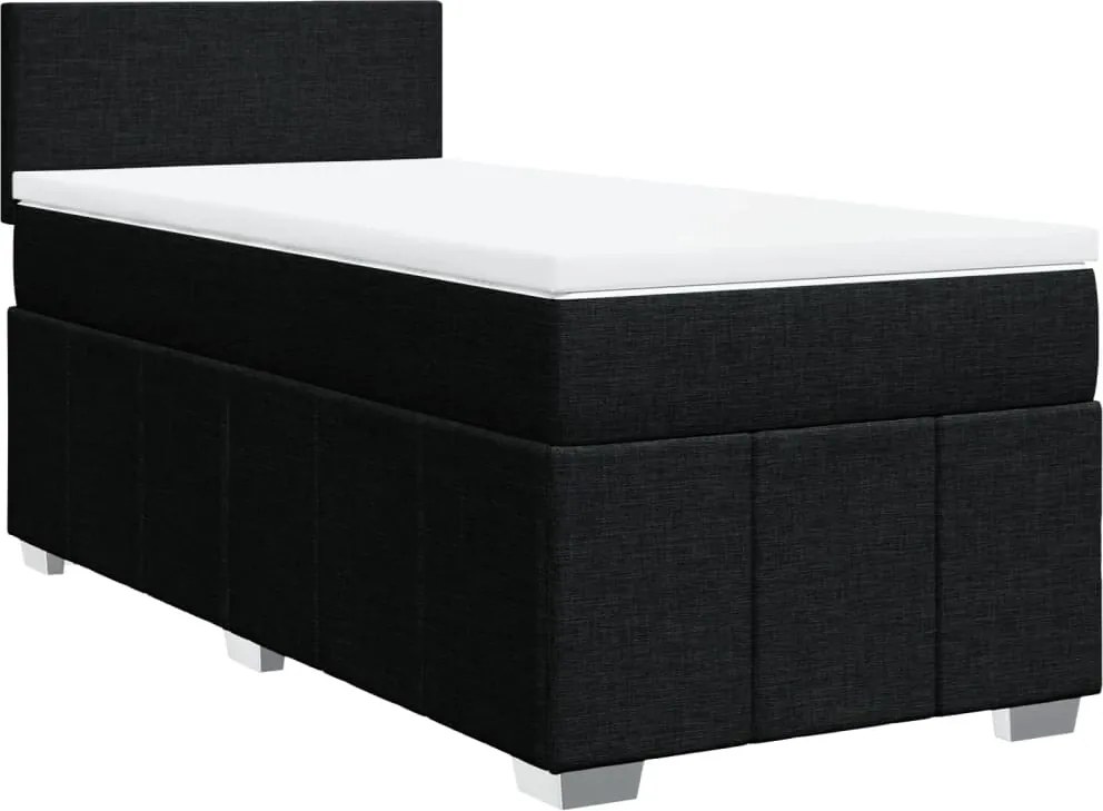 Box spring postel s matrací černá 80 x 200 cm textil 3286890