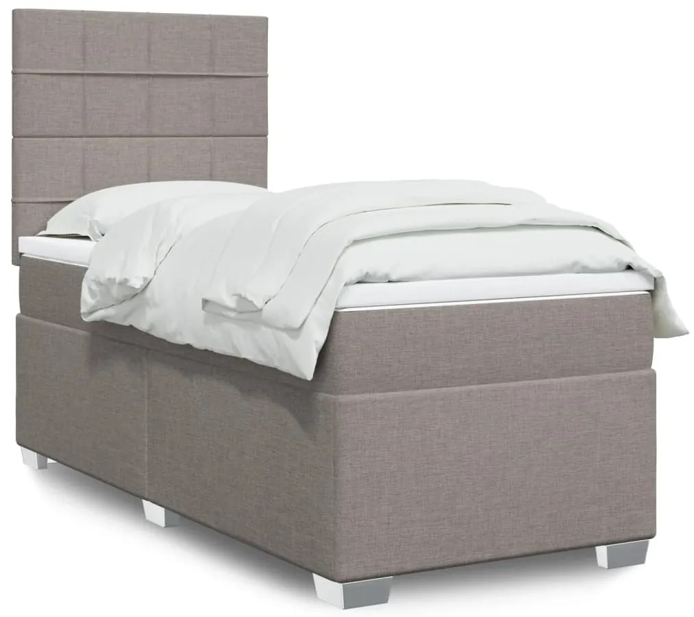 Box spring postel s matrací taupe 80x200 cm textil 3290319