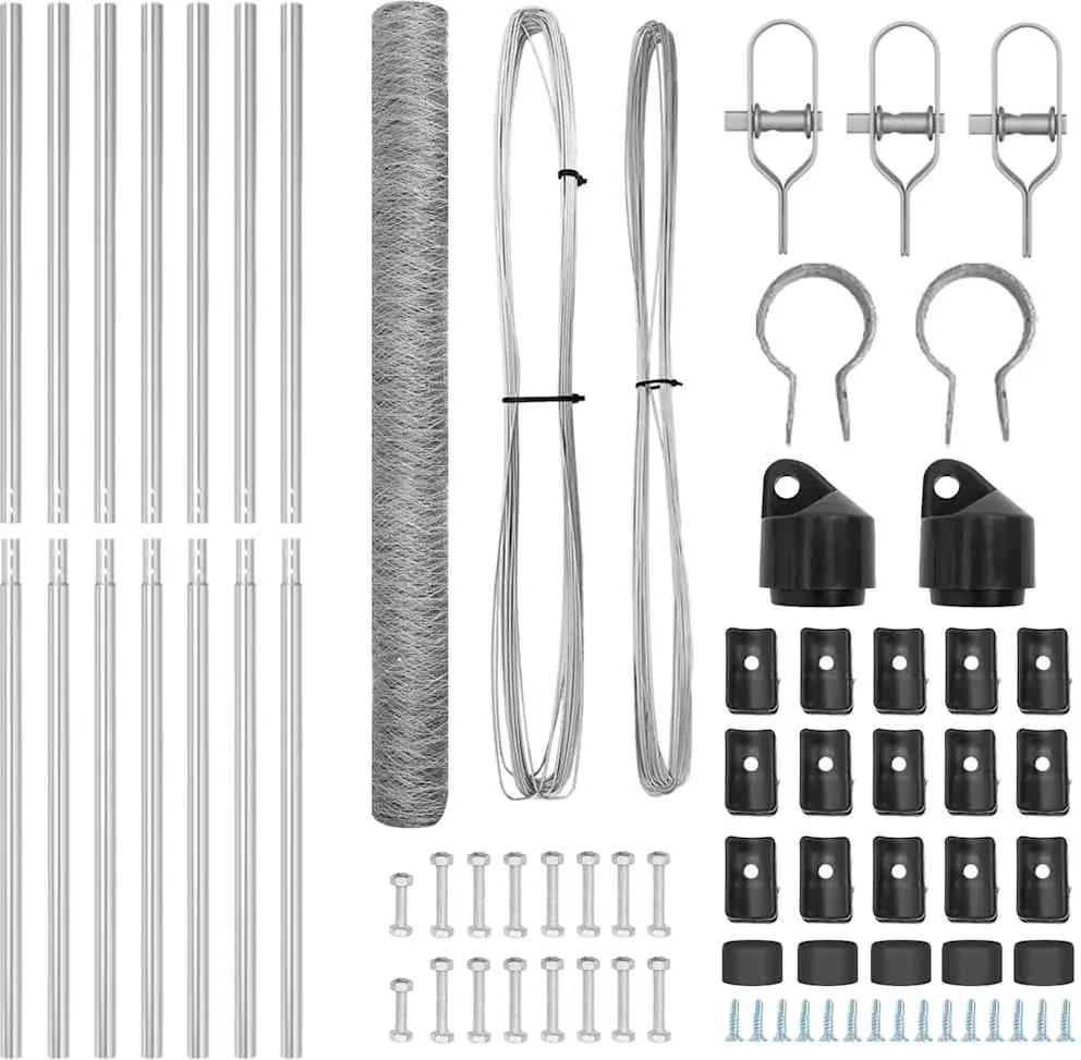 Hexagonální kotvení plotu 10 x 1,6 m Pozinkovaná ocel Stříbrná 3352937