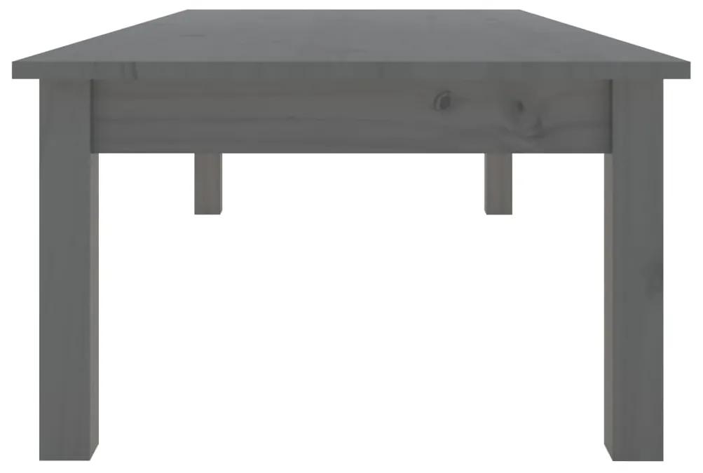 Konferenční stolek šedý 110 x 50 x 30 cm masivní borové dřevo - Default Title
