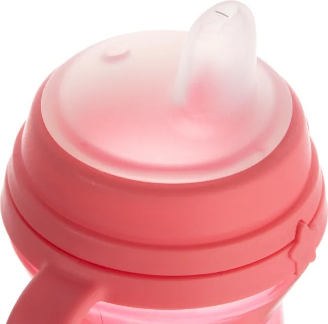 CANPOL babies Hrneček se silikonovým pítkem FirstCup 250ml růžový