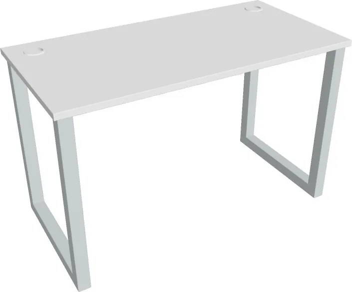 Kancelářský pracovní stůl Hobis UEO 1200, bílá RAL 9016, deskabuk