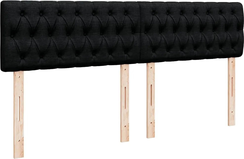 Box spring postel s matrací černá 200x200 cm textil 3287184