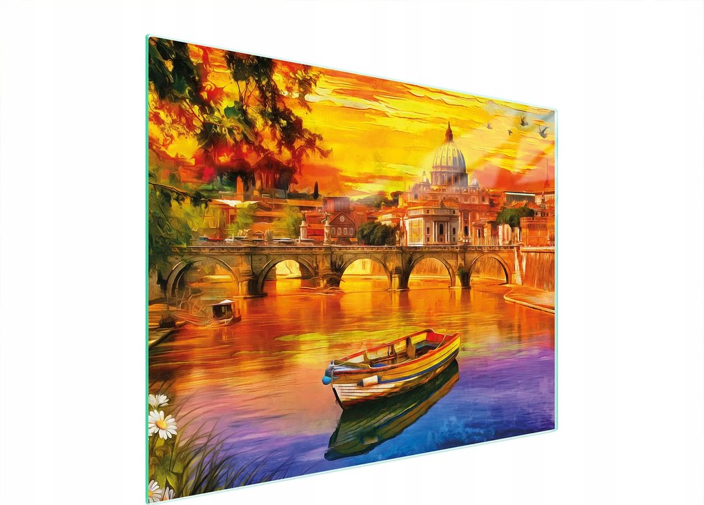 Skleněná Krájecí Deska 52x40 Loďka Tvrzené Sklo