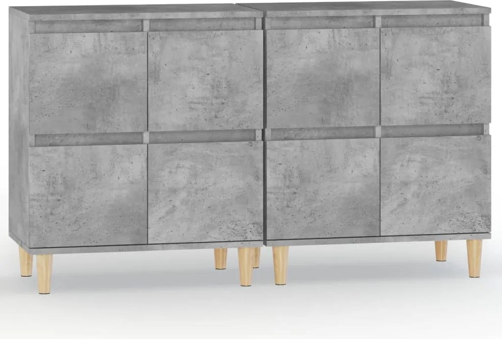 Příborníky 2 ks betonově šedé 60 x 35 x 70 cm kompozitní dřevo 3185755