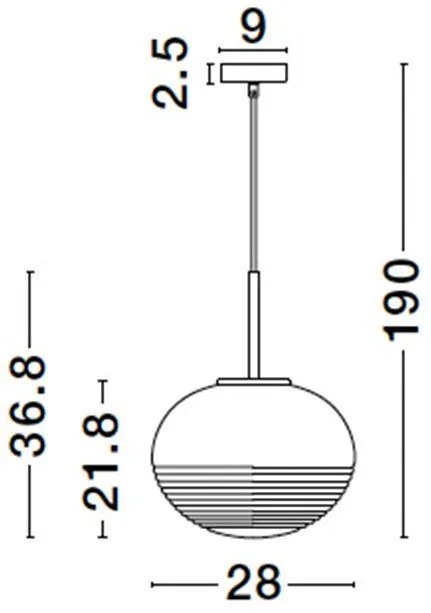 Nova Luce Závěsné svítidlo MAEVE čiré sklo bílá kabel mosazný zlatý kov E27 1x12W