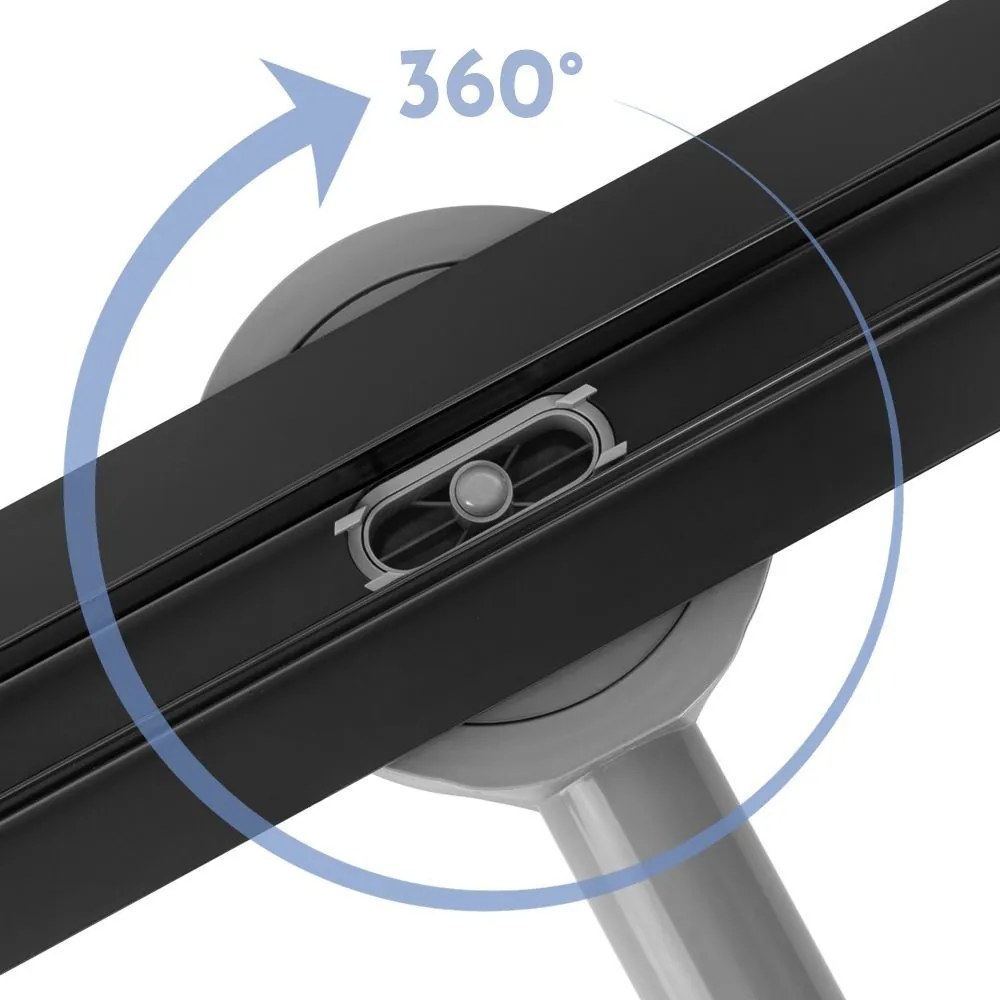 Rea Neox Slim Pro, sprchový odtokový žlab 60cm, černá matná, REA-G2700