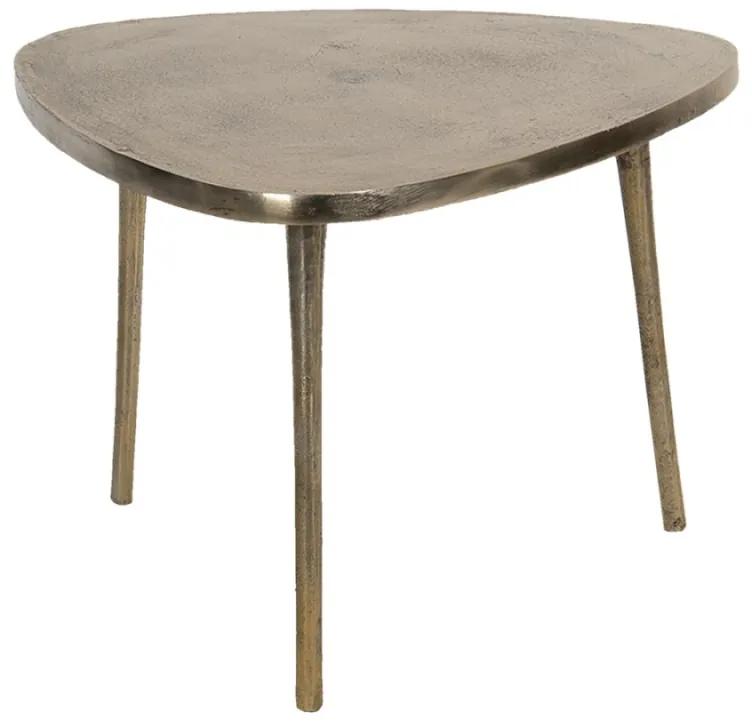 Odkládací stolek zlatý Asymétrique – 60x60x42 cm