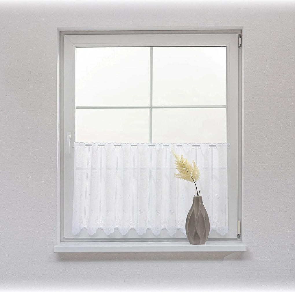 Vitrážková záclona žakárová Floral H.60 cm na metry