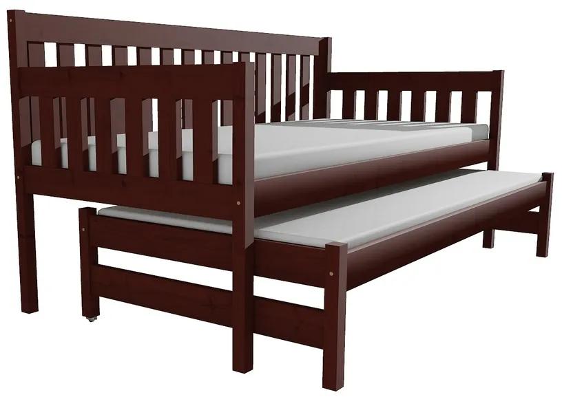 Vomaks Dětská postel s výsuvnou přistýlkou M 006 NEW* 90 x 180 cm bezbarvý lak