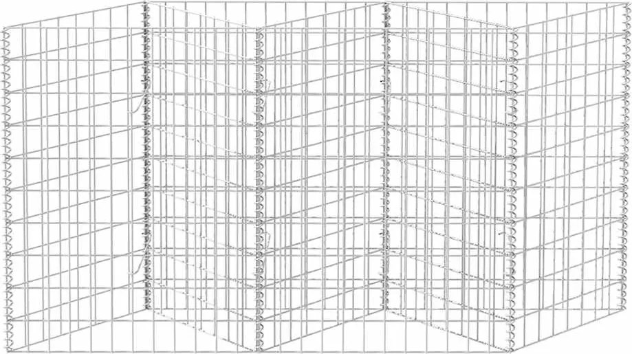 Gabionový koš pozinkovaná ocel 120 x 30 x 100 cm 142539