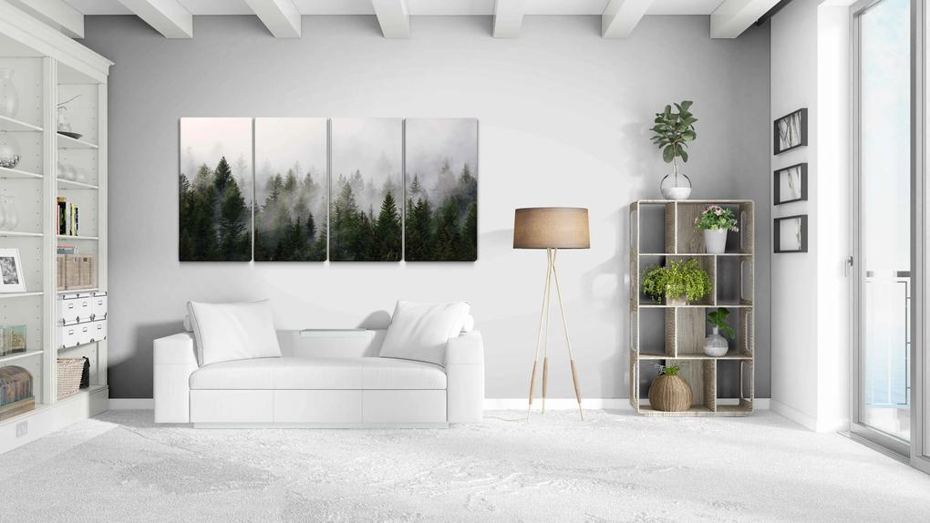 Malvis ® Vícedílný obraz Mlha v lese Velikost (šířka x výška): 120x70 cm