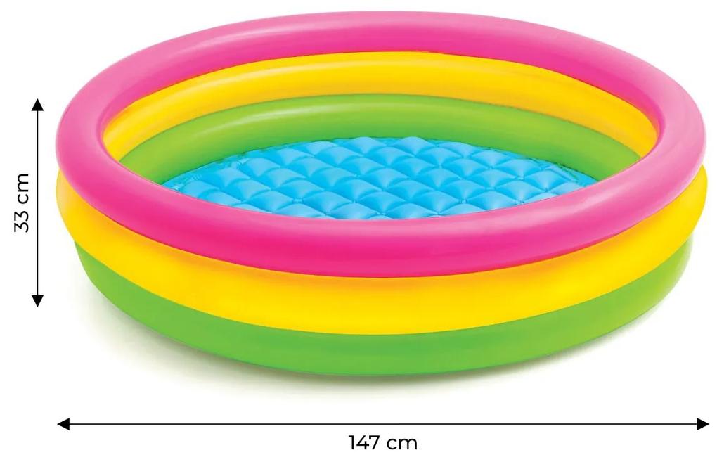 Dětský nafukovací bazén Intex 147 cm duha