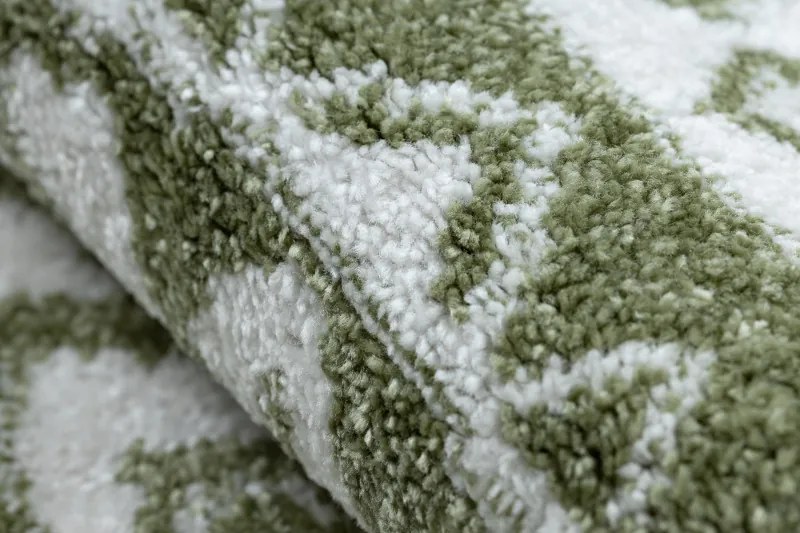 Dywany Łuszczów, Kusový koberec Napkin green kruh, 160x160 (průměr) kruh, zelená, chodba / předsíň