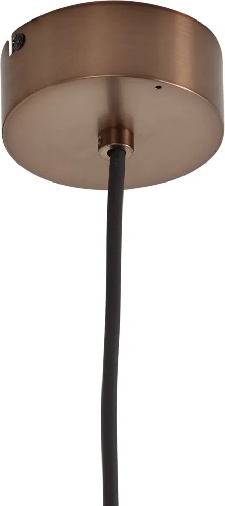 Art Deco Závěsná Lampa Tmavý Bronz s Žebrovaným Sklem IP44 - Walcott