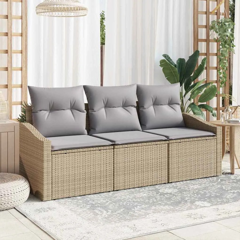 Set pohovek 3 ks Béžová polyratan 3346580