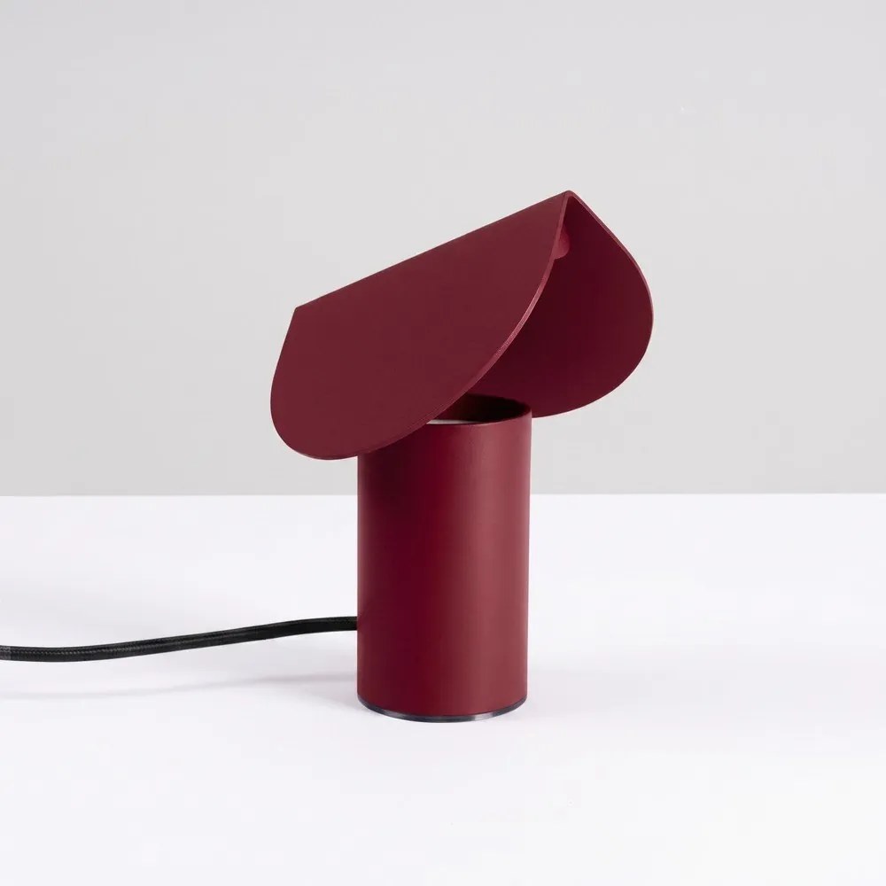 Vínová hliníková LED stolní lampa (výška 15 cm) BISCUIT – Thoro