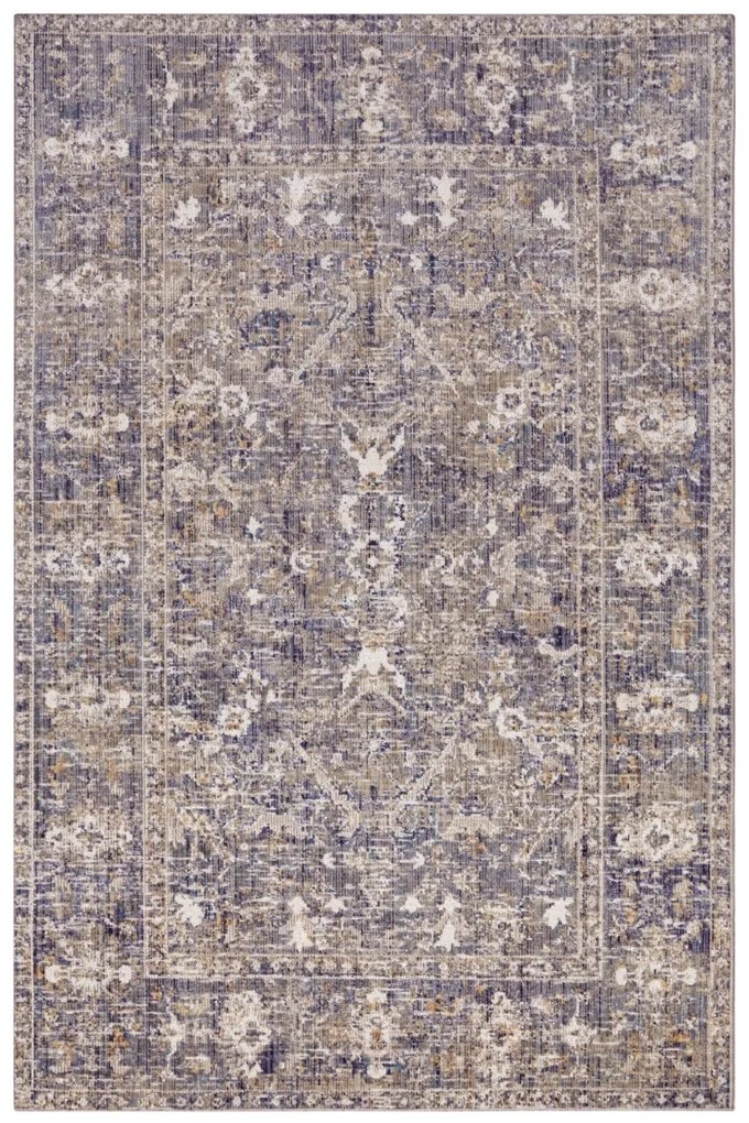Hanse Home, Kusový koberec Cairo 105588 Port Said Cream Blue – na ven i na doma, 200x280, modrá, chodba / předsíň