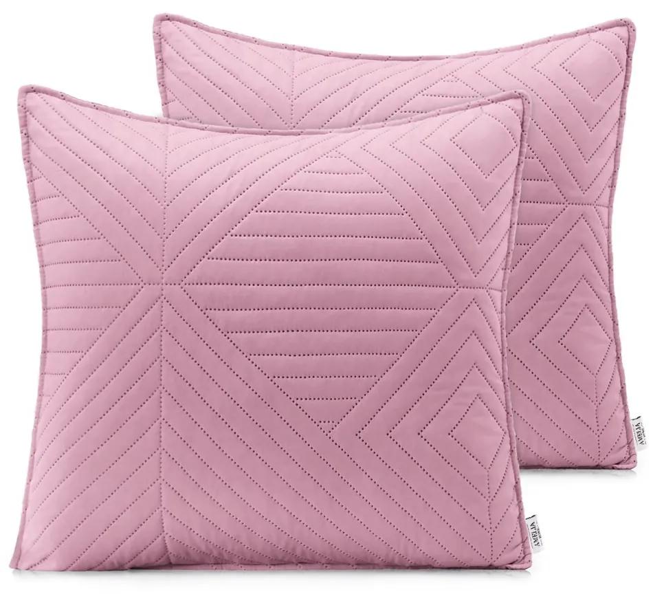 Povlaky na polštáře AmeliaHome Softa růžové/stříbrné