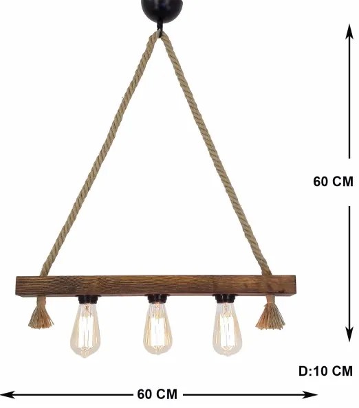 Lustr na lanku KUTUK 3xE27/40W/230V