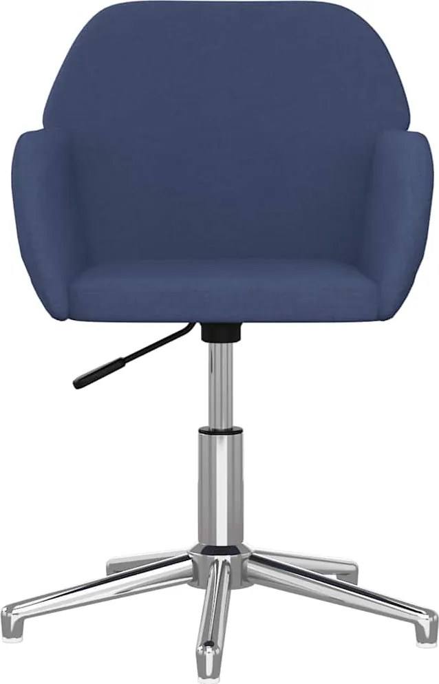 Otočné jídelní židle 2 ks modré textil 3103042