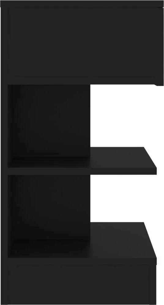vidaXL Noční stolek 40 x 35 x 65 cm dřevotříska [808650] Barva: Černá