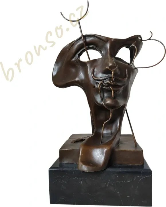 Salvador Dalí - Autoportrét - Bronzová socha