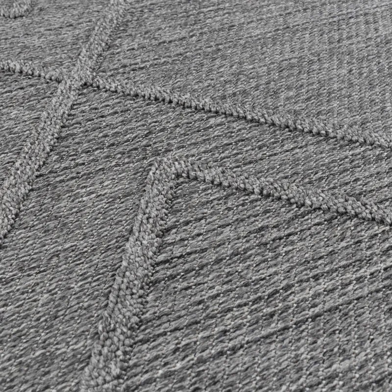 Ayyildiz, Kusový koberec Patara 4954 Grey – na ven i na doma, 120x170, šedá, chodba / předsíň