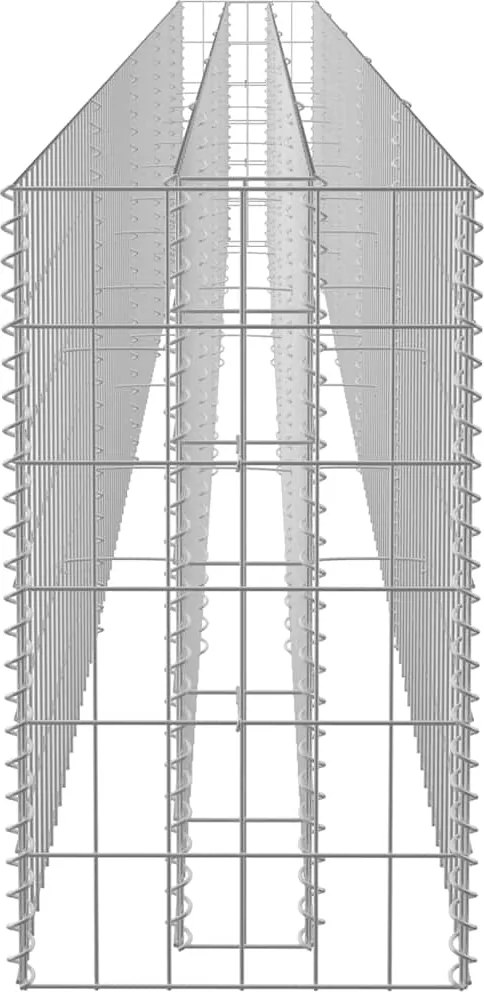 Gabionový vyvýšený záhon pozinkovaná ocel 450 x 30 x 60 cm 145646