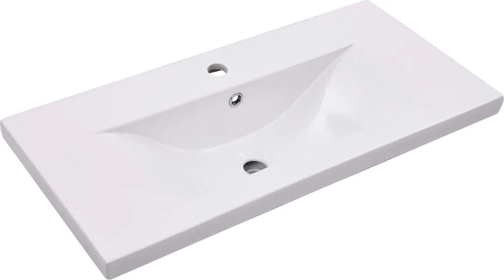 Zabudované umyvadlo 81 x 39,5 x 18,5 cm keramika bílé 145062