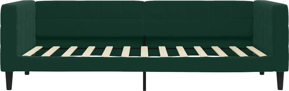 Válenda s přistýlkou tmavě zelená 90 x 200 cm samet 3196693